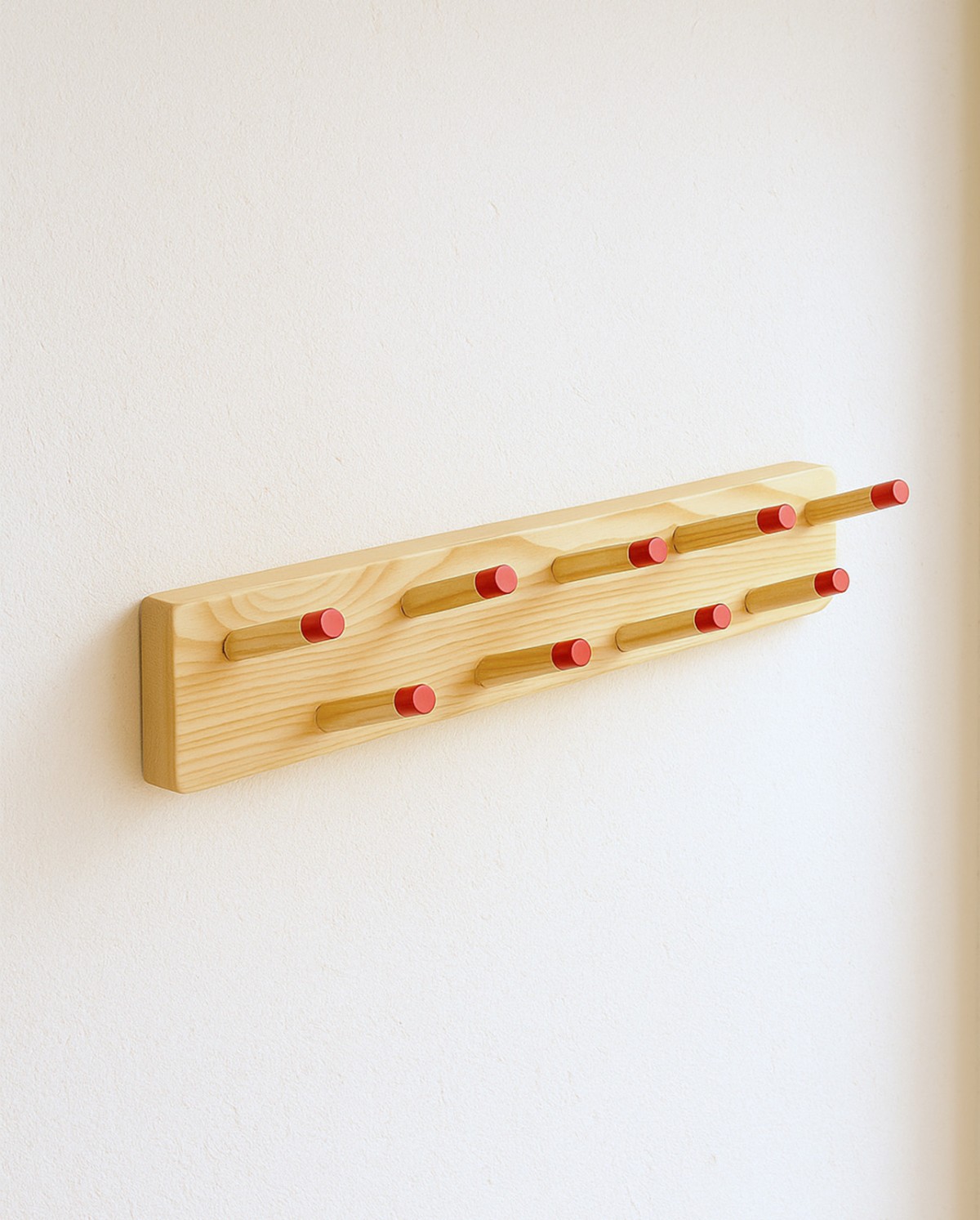 Perchero pared Olten madera natural