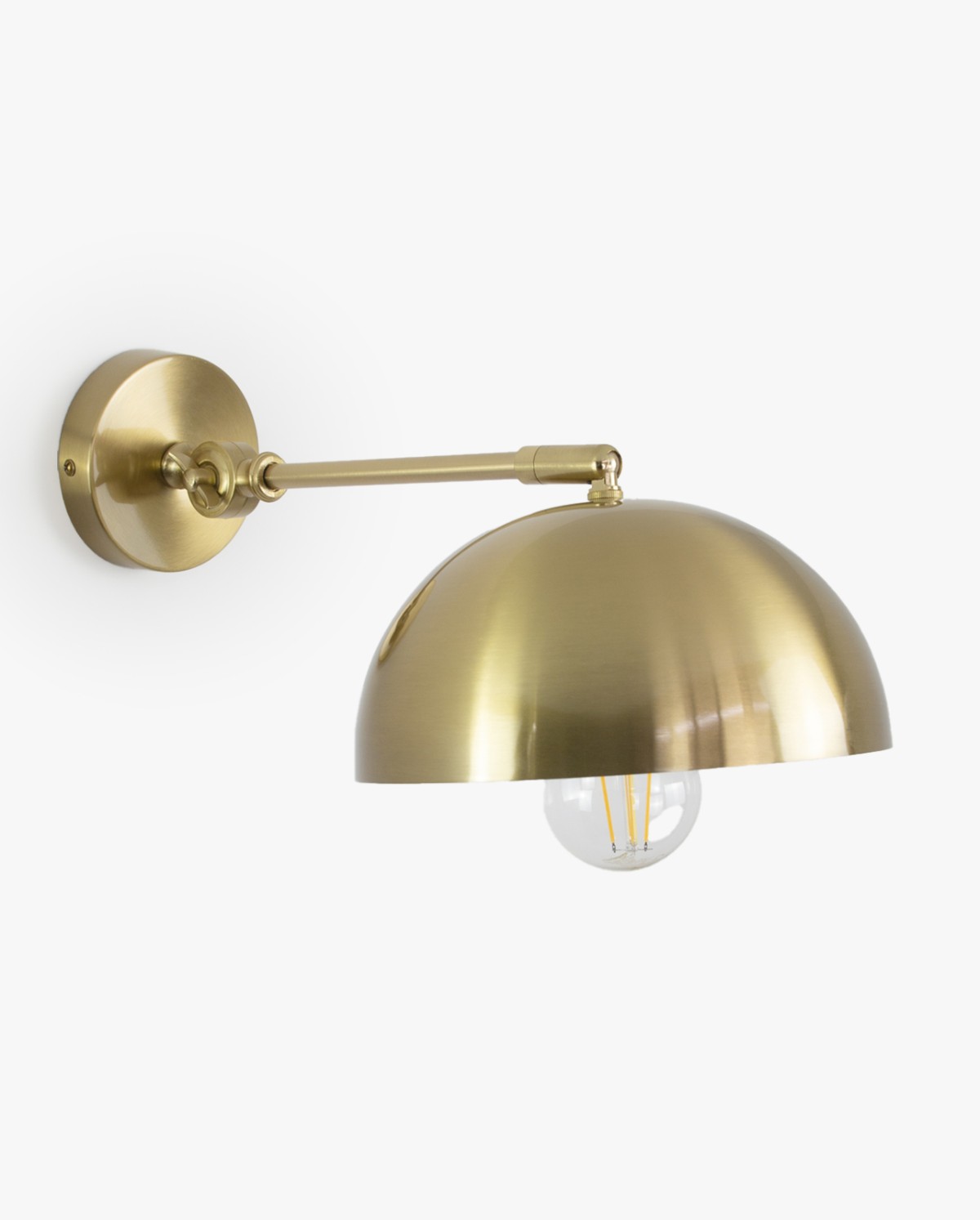 Kaia wall light in brushed gold finish metal