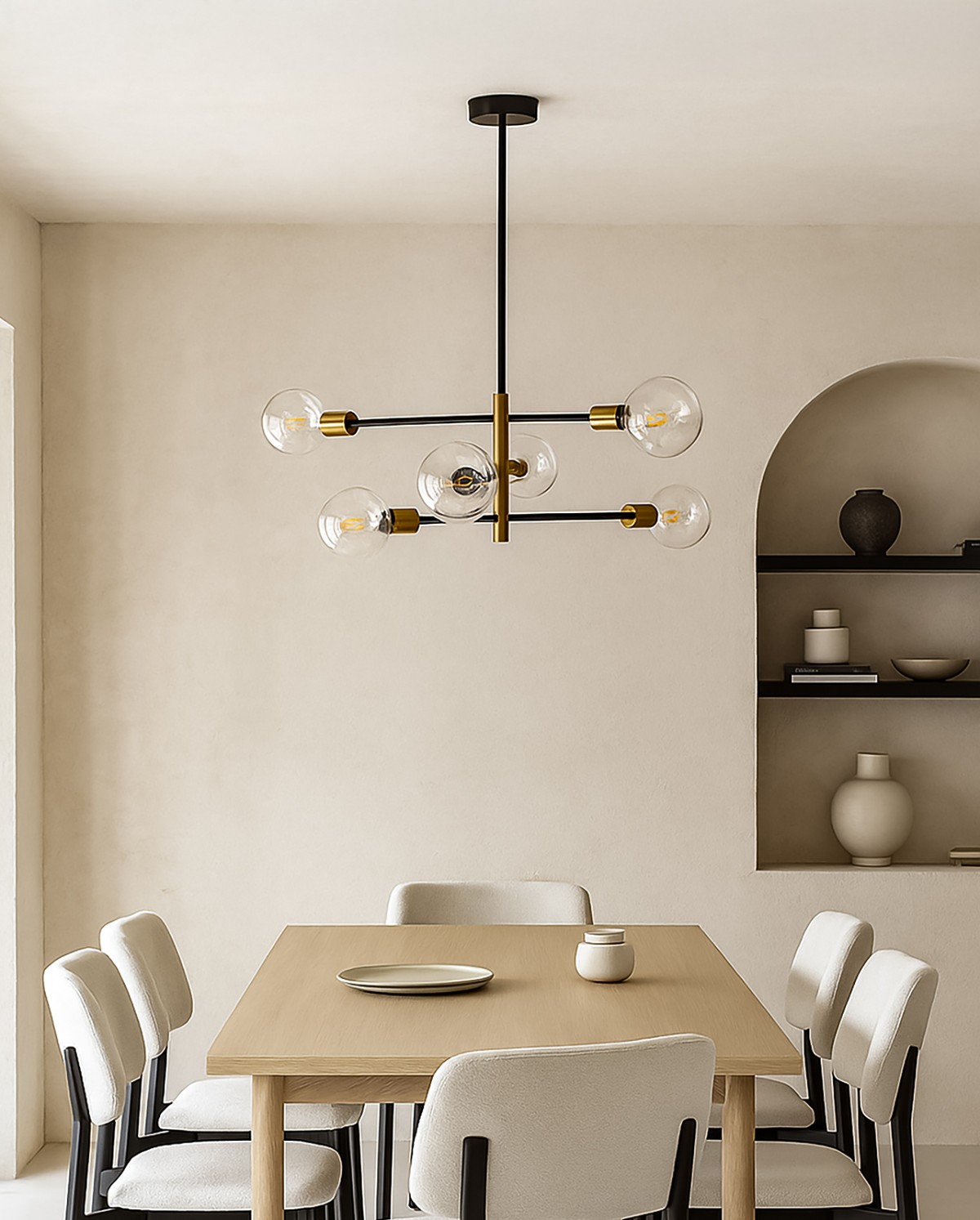 Cosmo metal ceiling lamp with 4 spotlights