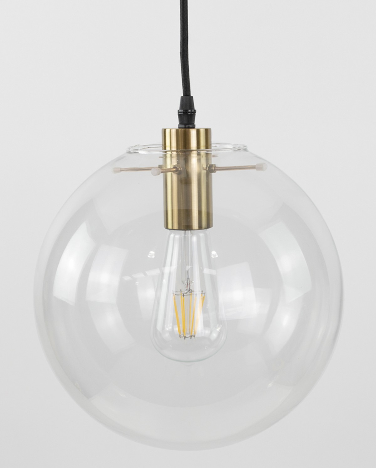 Vesna ceiling lamp made of metal and glass shade