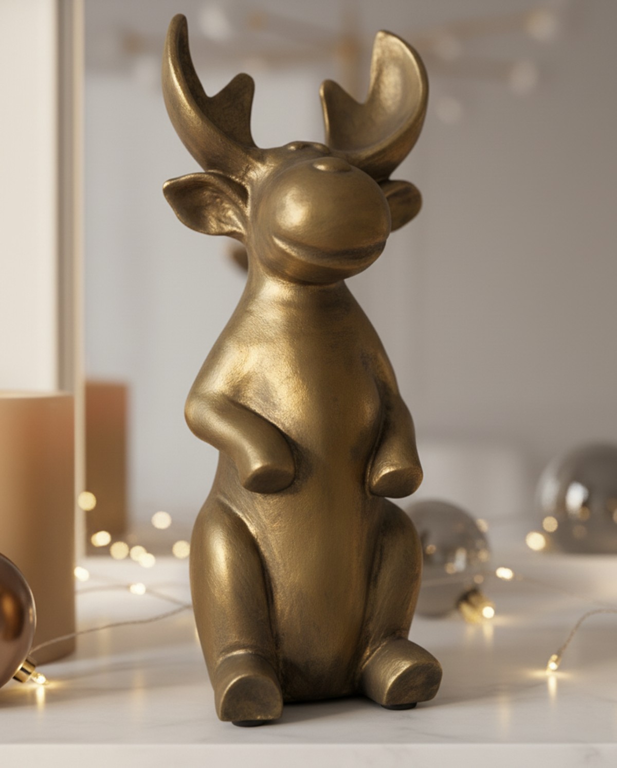 Reno decorativo Avitus de resina