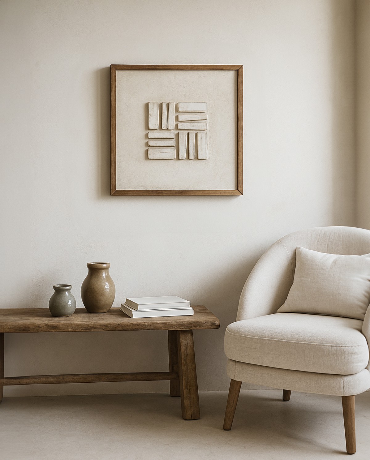 Dakara decorative relief painting 62x62cm