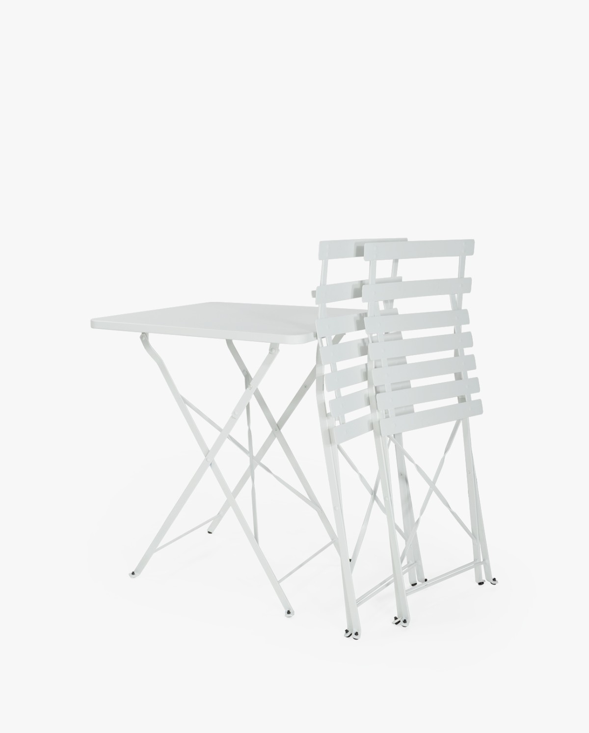 Ensemble Aime table pliante et 2 chaises pliantes d'extérieur en acier ...