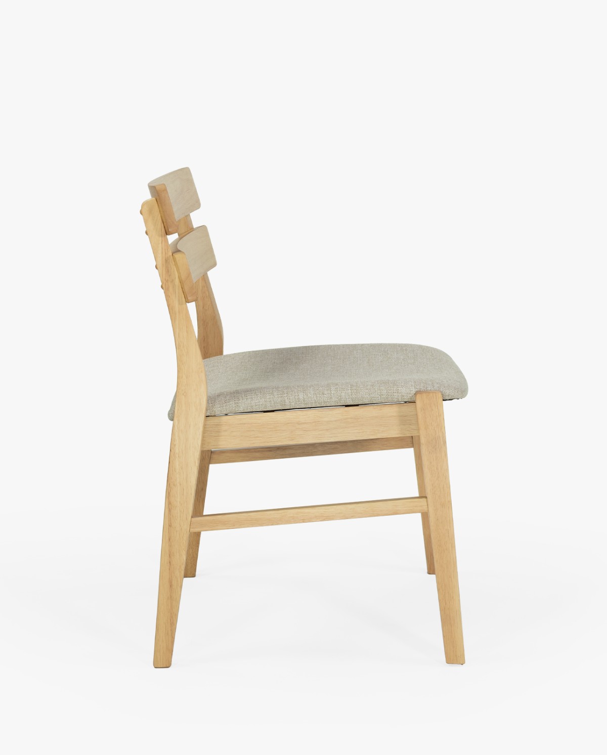 Mika wooden dining chair with upholstered seat