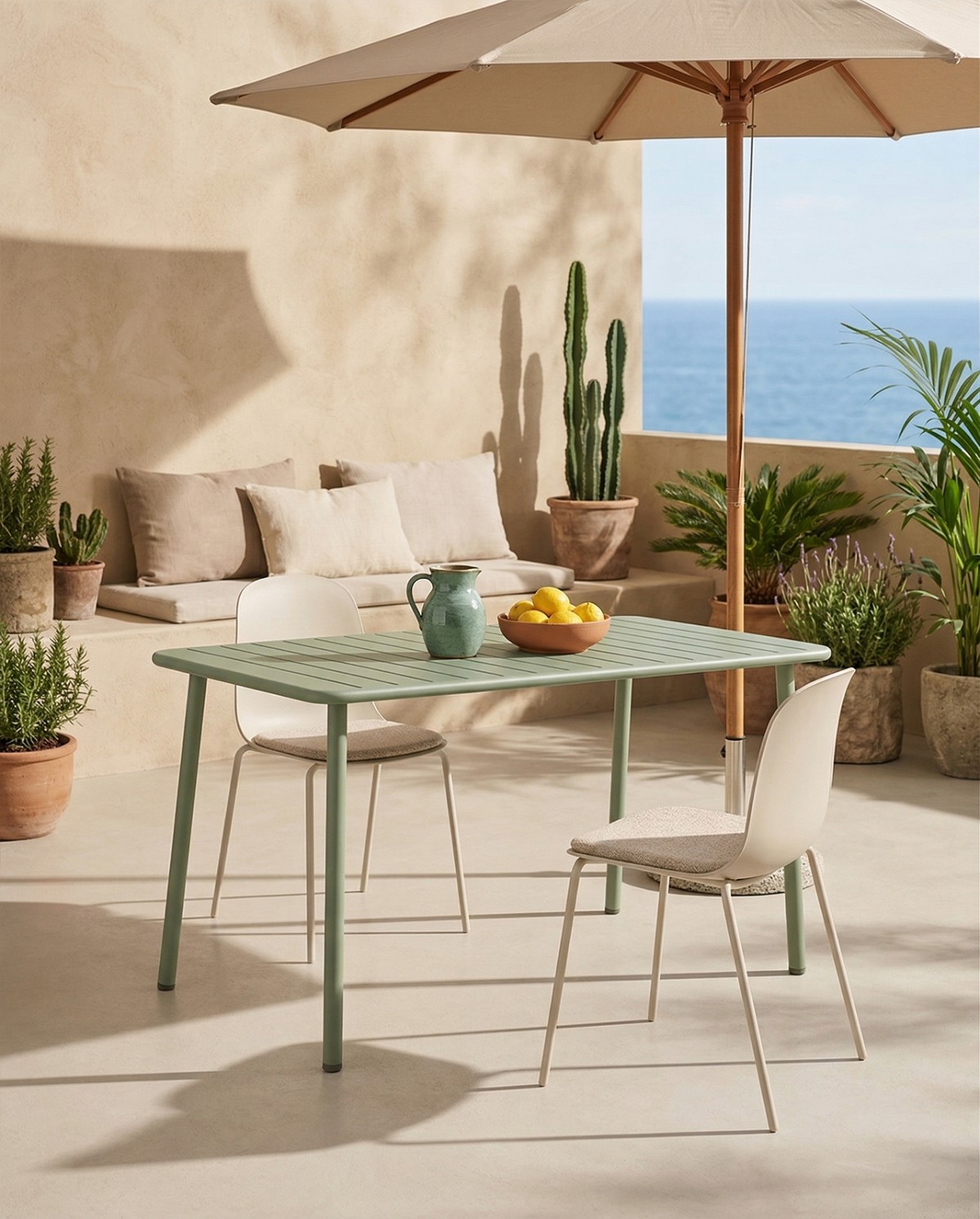 Azaria outdoor steel table