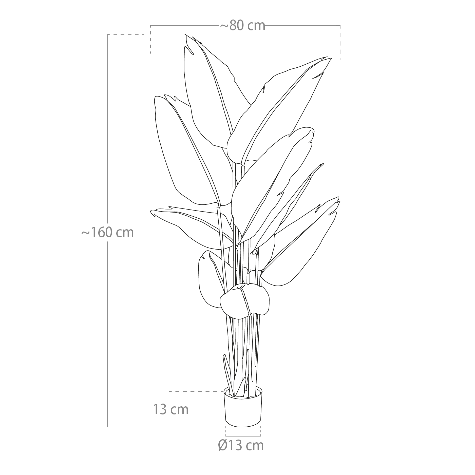 Planta artificial Bananera 160cm