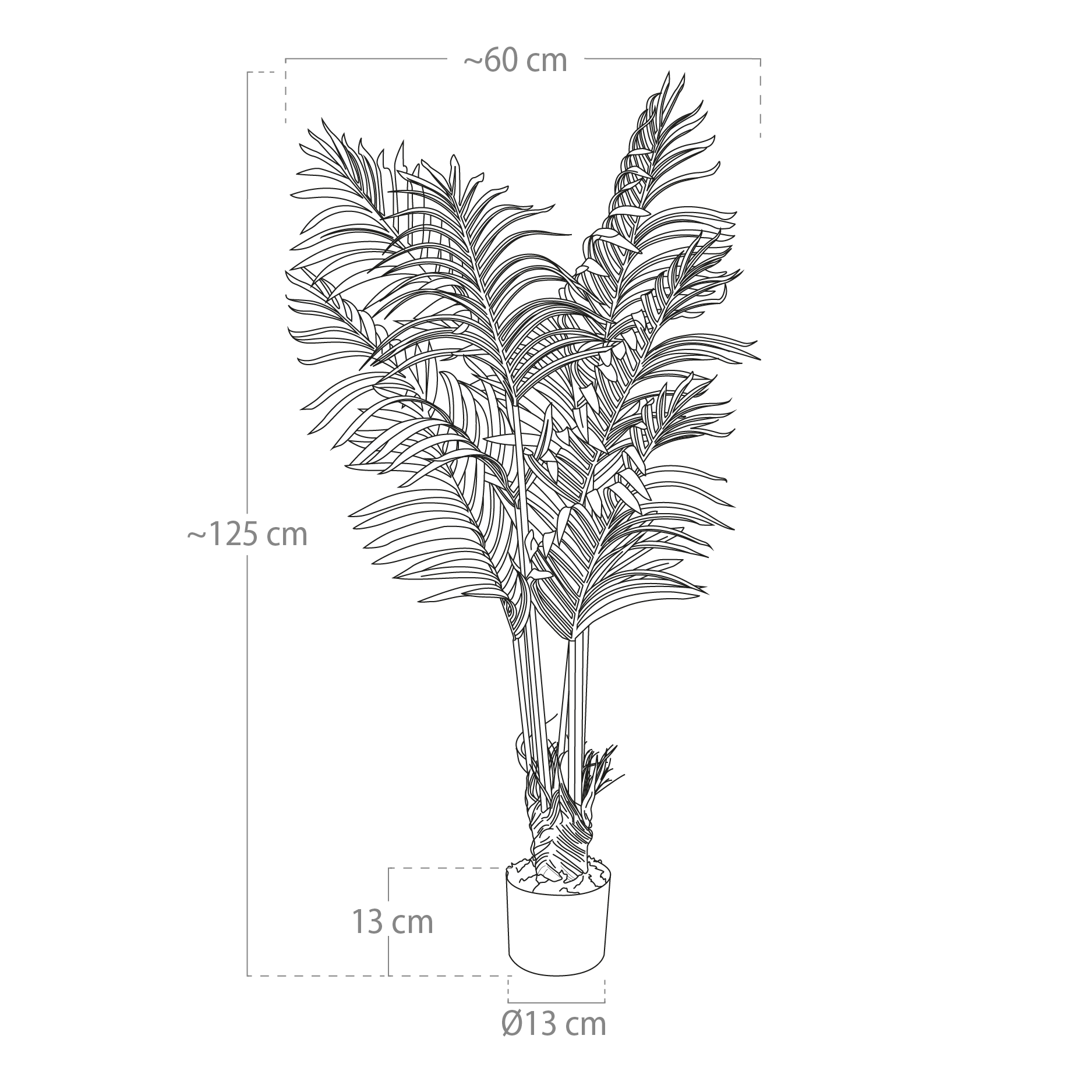 Planta artificial Palmera 125cm