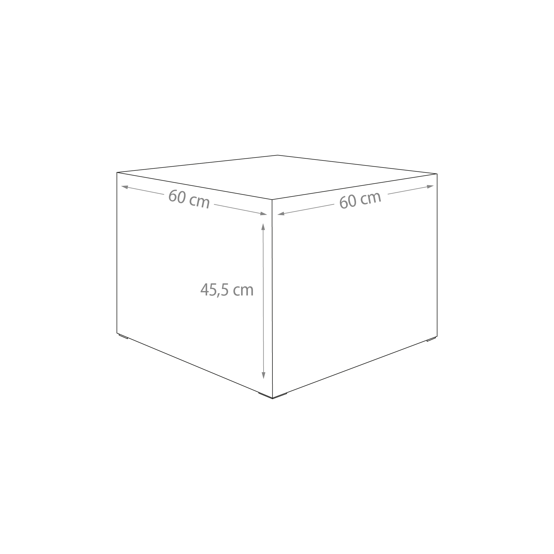 Table basse Idris finition travertin 60x60cm